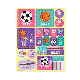 Sports Personalized Stickers - Pink | I See Me!