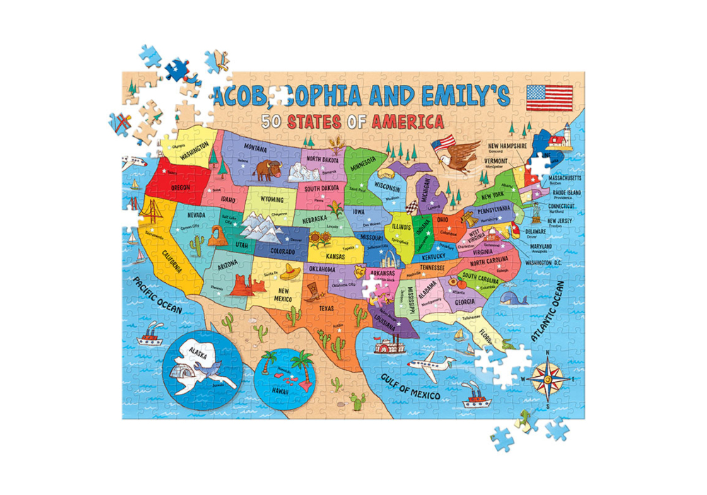 My 50 States Personalized Puzzle – 500 Pieces | My 50 States ...